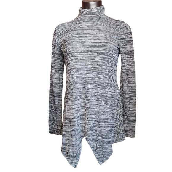 Spense | Tops | Spense Womens S Black White Marled Turtle Neck ...